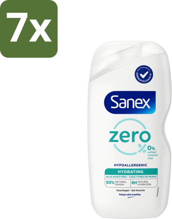 Sanex Douchegel Zero% Hydrating 400 ml - Bulkverpakking - 7 stuks | bol