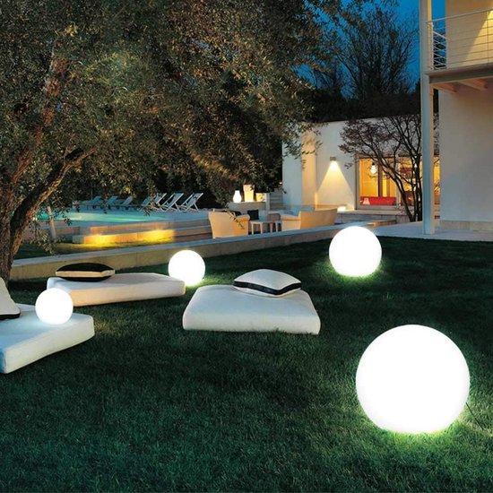 Grote RGB LED Bol op Zonne-energie 30 cm - Sfeervolle Buitenverlichting ...