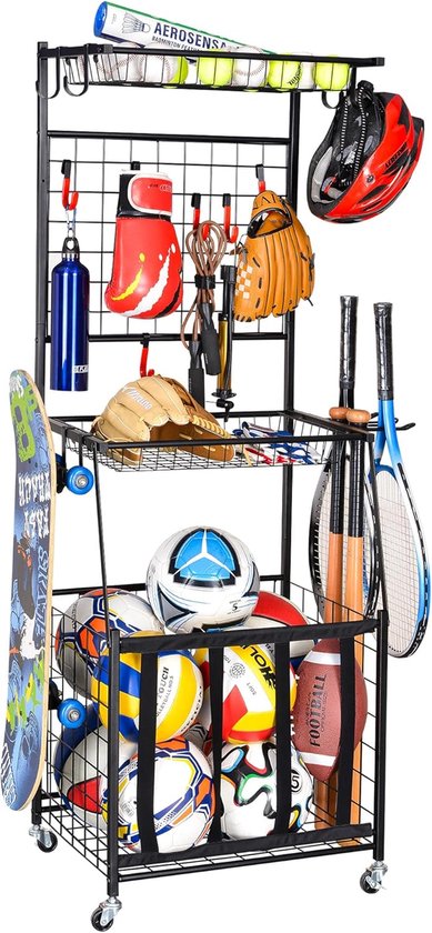 Sportuitrusting Rek - Ballen Opslag - Garage Organisatie - Stalen ...