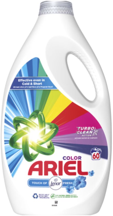 Ariel Wasmiddel Color Touch Of Lenor 60 wasbeurten - 3 liter | bol