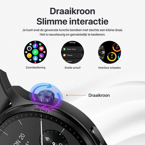 Otiume Modern Pulse GTR1 – Smartwatch – 46mm Amoled Display – Dual GPS ...