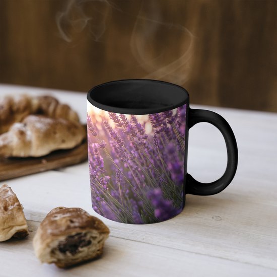 Magische Mok - Foto op Warmte Mokken - Koffiemok - Lavendel - Paars ...