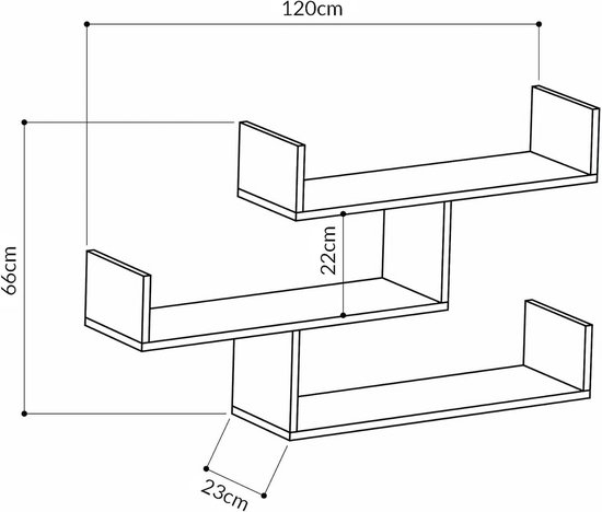 Drielaagse Wandplank Set - Moderne Zwevende Planken - Eenvoudige ...