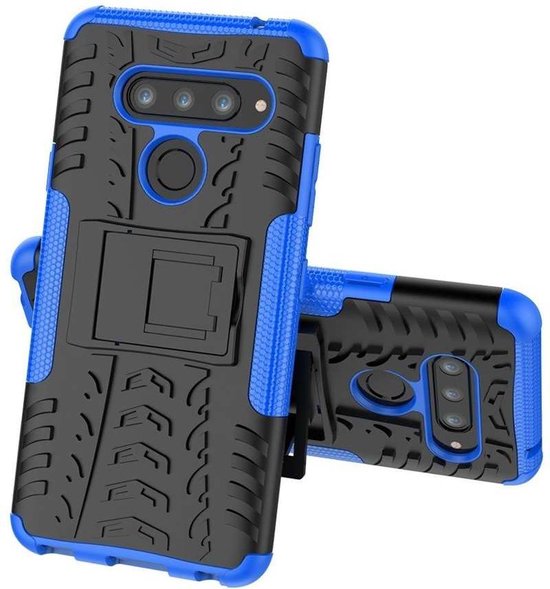 Rugged Hybrid LG V40 Case - Blauw | bol.com