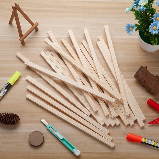 20 Houten Staven Vierkant Houtblokken voor Knutselen en Hobby | bol