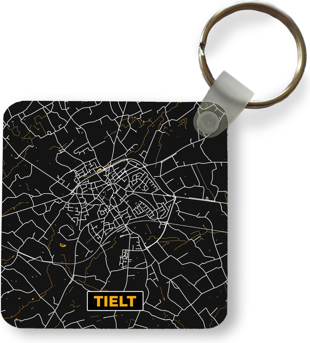 Sleutelhanger - Uitdeelcadeautjes - Kaart - Tielt - Goud - Plattegrond ...