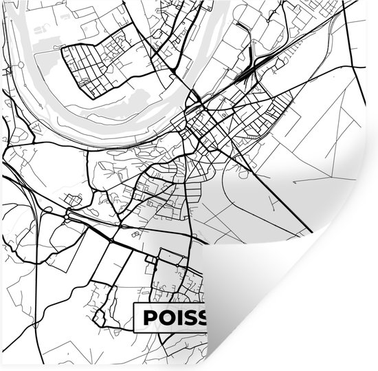 Stickers muraux - Carte - Plan de ville - France - Poissy - Carte ...