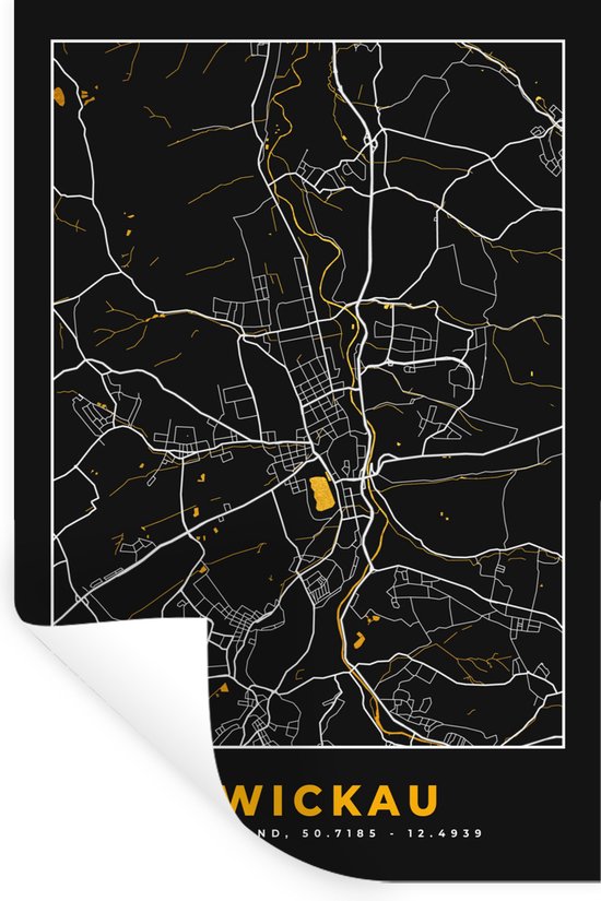 Muurstickers - Sticker Folie - Stadskaart – Plattegrond – Duitsland ...