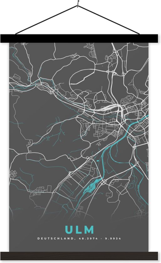 Porte-affiche avec affiche - Affiche scolaire - Plan de la ville ...