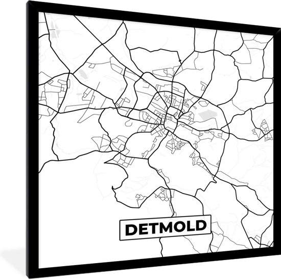 Fotolijst incl. Poster - Detmold - Plattegrond - Kaart - Stadskaart ...