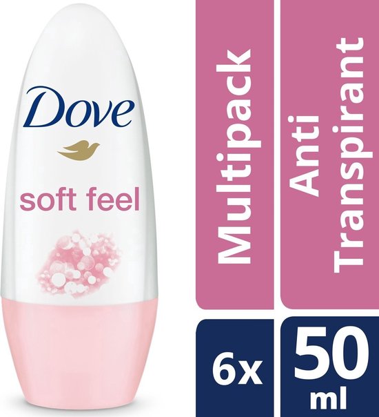 Dove Deodorant roller Soft Feel - 6 x 50 ml - voordeelverpakking | bol