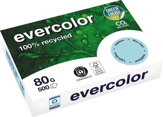 Clairefontaine Evercolor | gekleurd gerecycleerd papier | A4 | 80 g ...