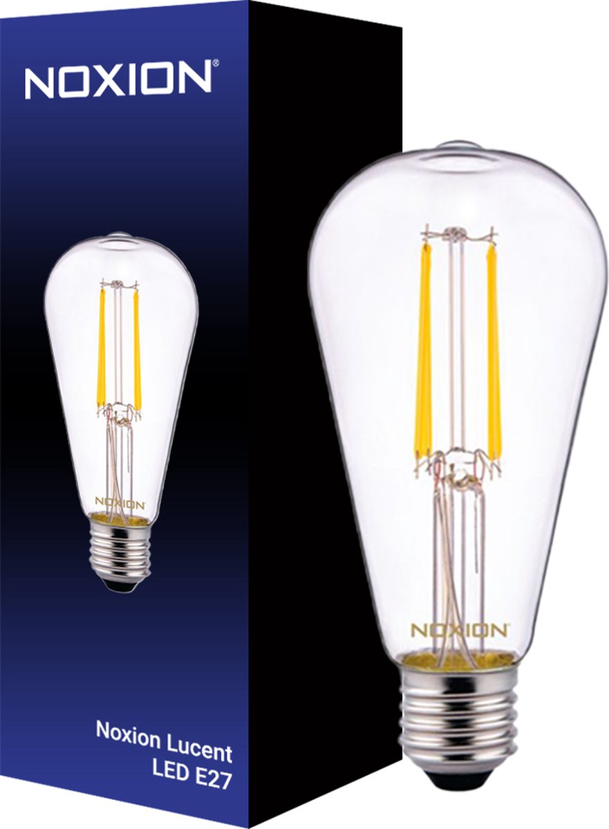 Noxion Lucent LED E27 Peer Filament Helder 4W 470lm - 827 Zeer Warm Wit | Vervangt 40W. | bol.com