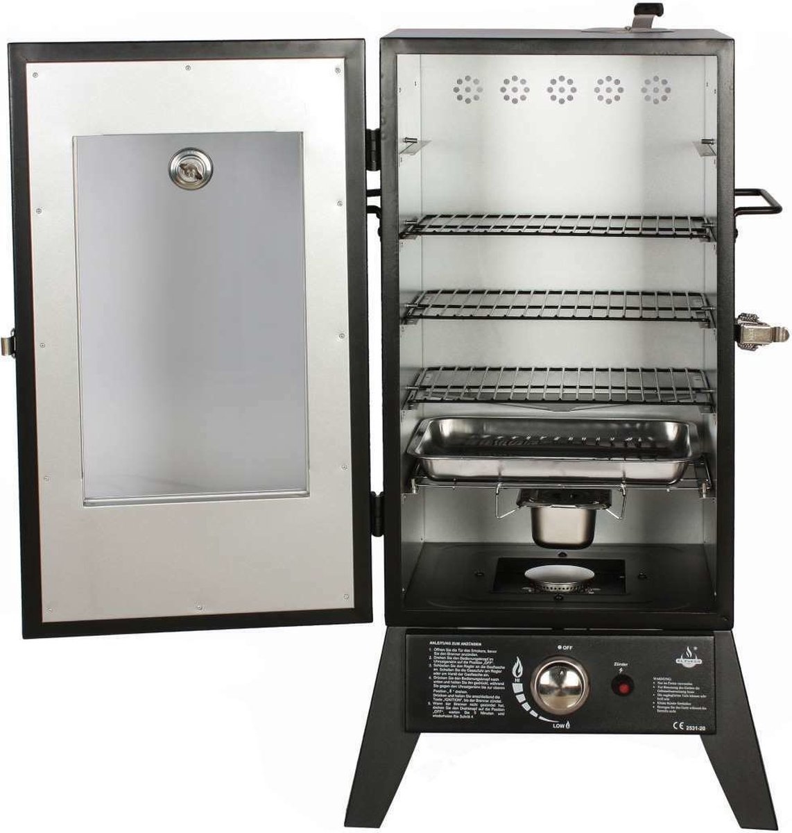 El Fuego Gas Smoker Portland W - Smoker - 27 kg - Grilloppervlak 36 ...