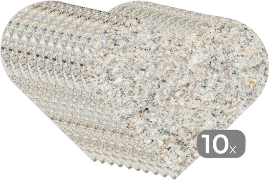 Onderleggers - Placemats - Placemats hartje - Graniet print - Wit ...