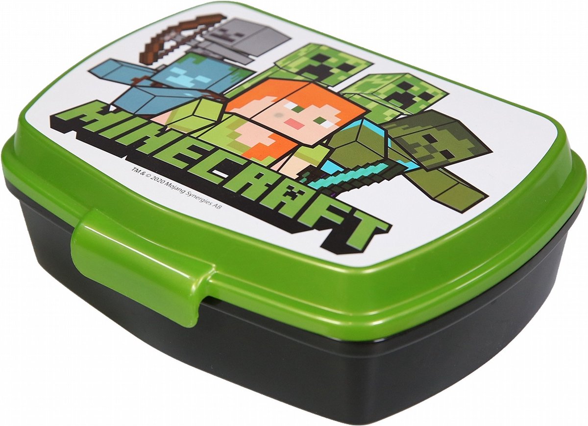 Minecraft Broodtrommel - 17x14 cm - Brooddoos - Sandwich Box | bol.com