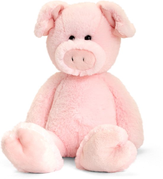Keel Toys Knuffel Varken - roze - pluche - knuffeldier - 18 cm | bol