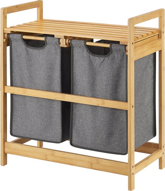 Wasmand Kärkölä staand rek met waszakken 73x63,5x33 cm | bol