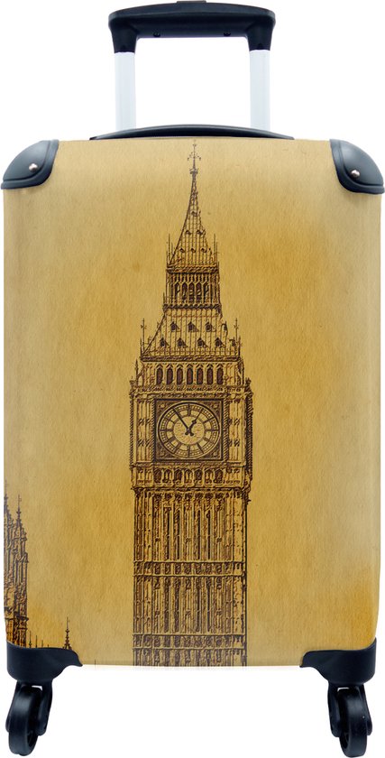 Koffer - Vintage - Big Ben - Klok - Design - Past binnen 55x40x20 cm en ...