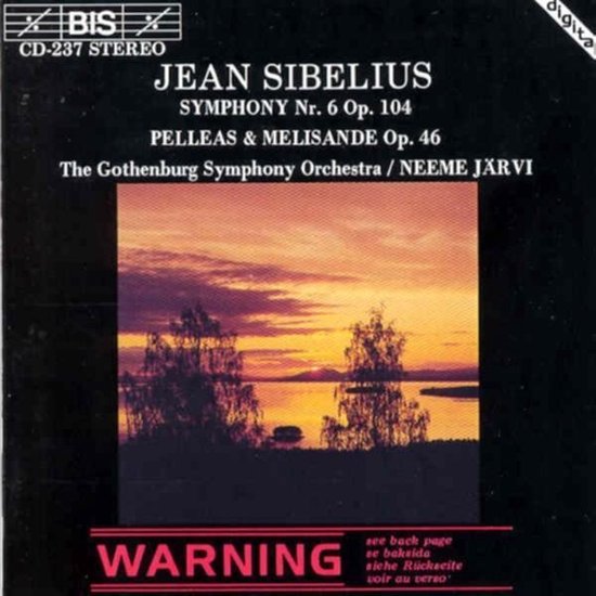 Gothenburg Symphony Orchestra - Sibelius: (Compl.Ed. 9), Symphony No.6 In D (CD),... | bol