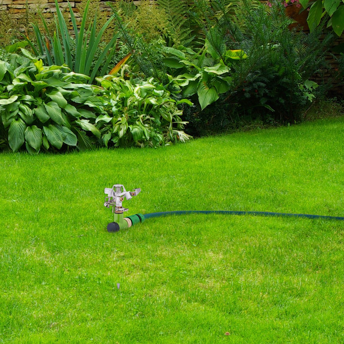 Relaxdays tuinsproeier pulserend - roterende sprinkler - gazonsproeier ...