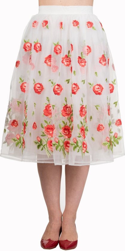 Rose Skirt White Dames Rokken - Dames Rokjes | bol