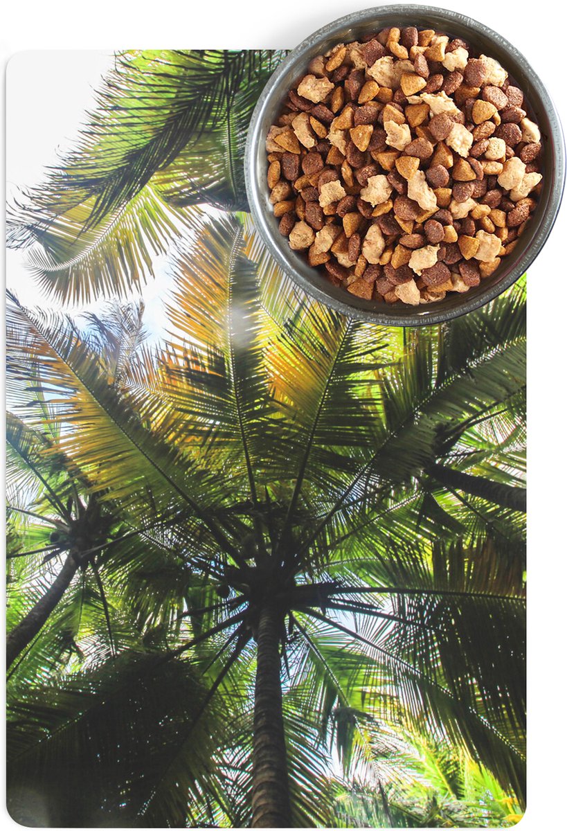 Voermat - Placemat voerbak - Placemat hond - Placemat kat - Palmbomen ...
