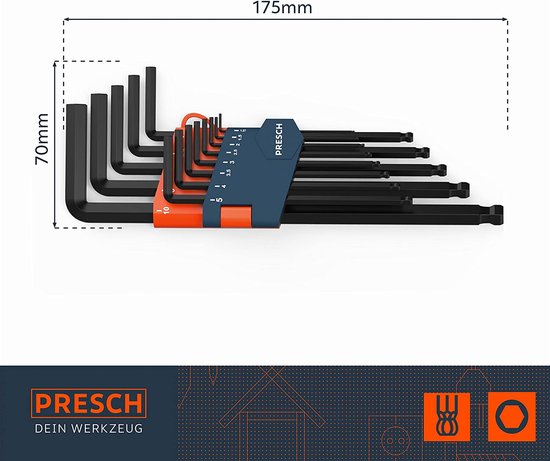 inbussleutelset 13 delig inbussletelset - inbus sleutel - mini ...