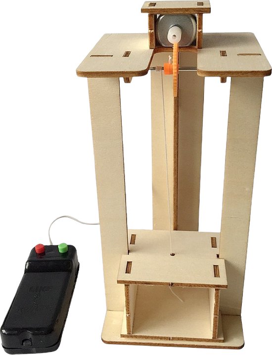 Frabble Houten Bouwpakket Elektrisch Liftje - Educatief - Vanaf 4 Jaar ...