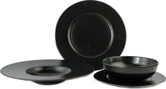 Bonna serviesset - Notte Neat - 18 delig - 6 persoons - Porselein | bol.com