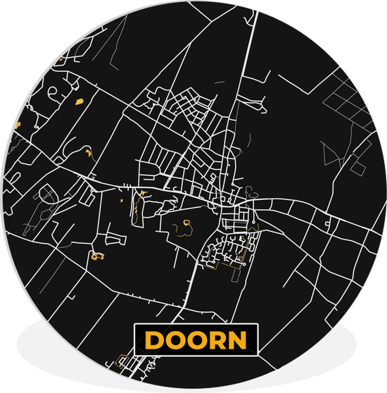 Wall Circle - Wall Circle Indoor - Doorn - Map - Map - City Map - Noir ...