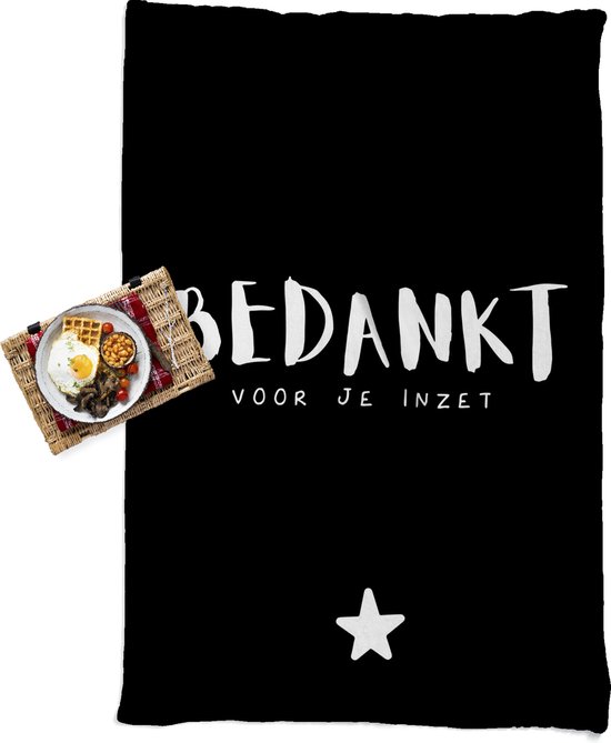 Picknickkleed - Buitenkleed - Bedankt voor je inzet - Quotes - Collega ...