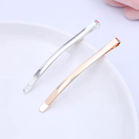 Dames haarspeld / haarklem zilver - schuifspeld - set van 5 - evenement ...