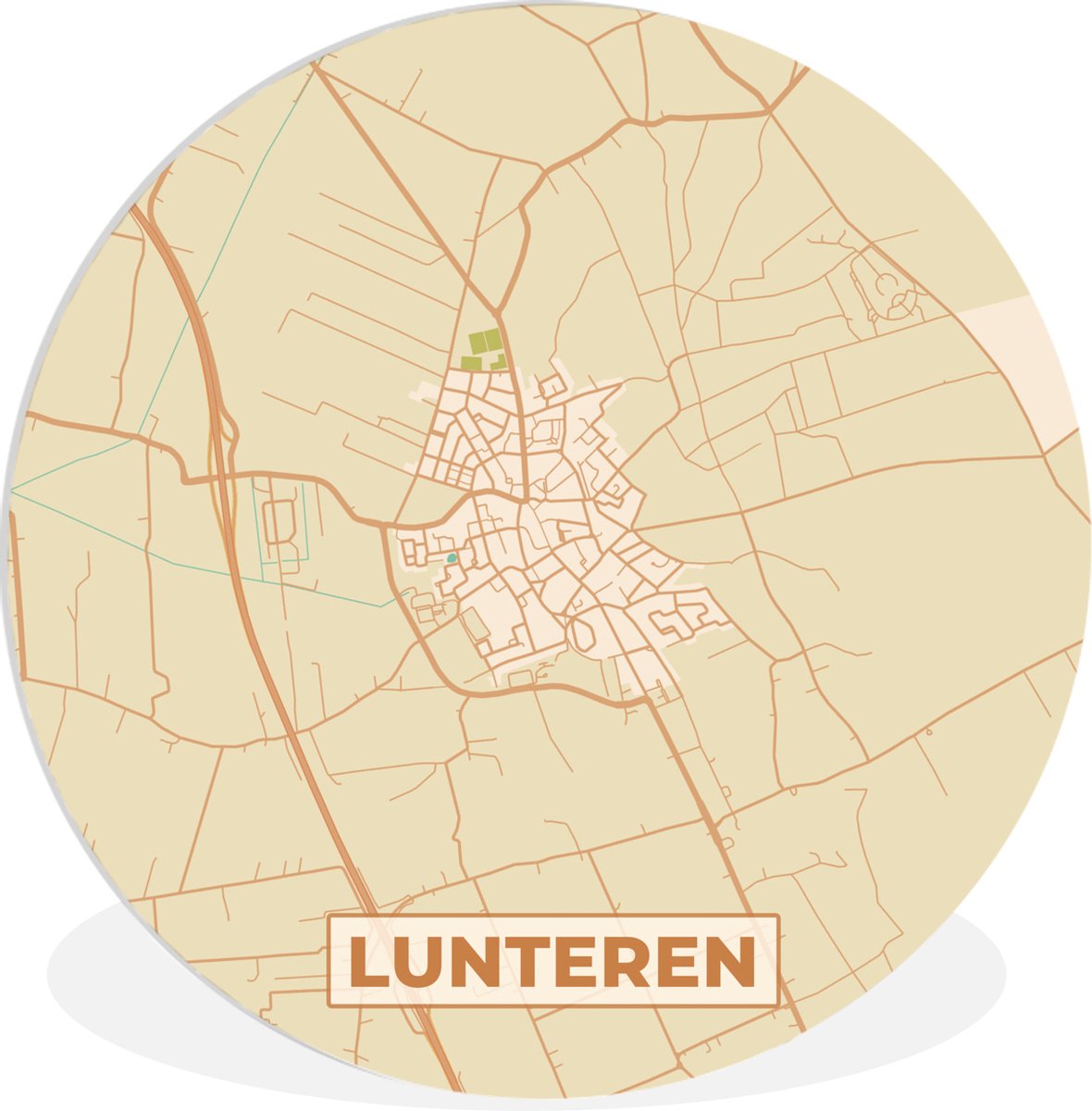 Wall Circle - Wall Circle Indoor - Map - Lunteren - Vintage - Map ...