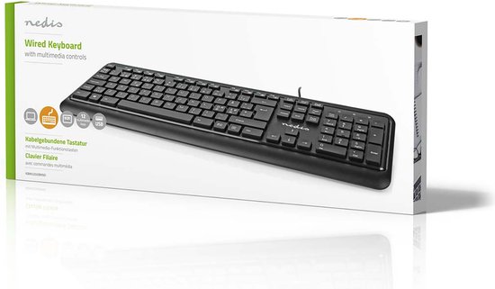 Nedis Bedraad Toetsenbord | USB-A | Multimedia | QWERTY | Scandinavisch ...