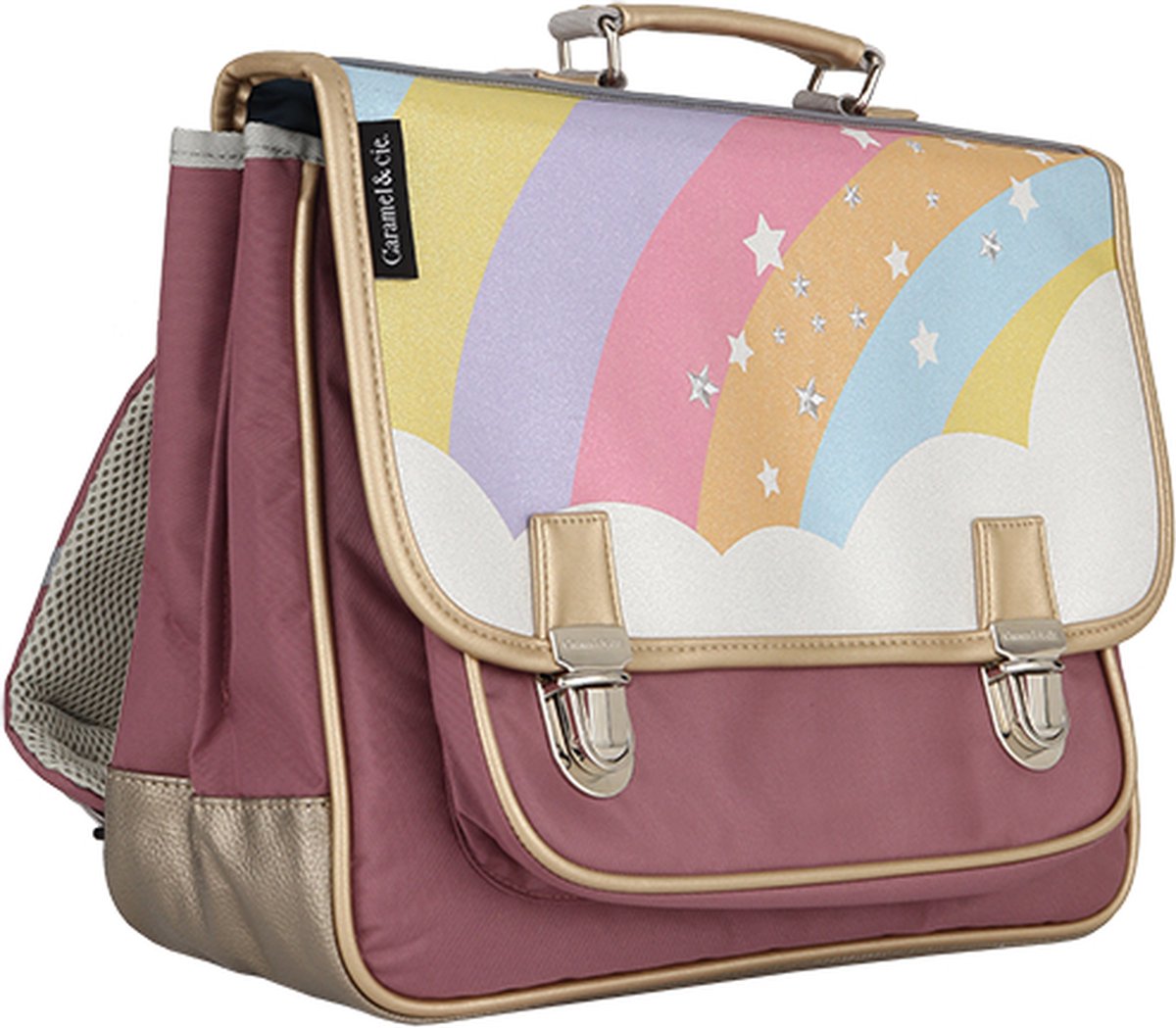 Caramel&Cie - Boekentas Medium - Regenboog Sterren | bol.com