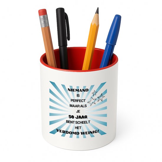 Hacebo® - 50 jaar Sarah en Abraham cadeau - Pennenbakje - Hoera 50 jaar ...