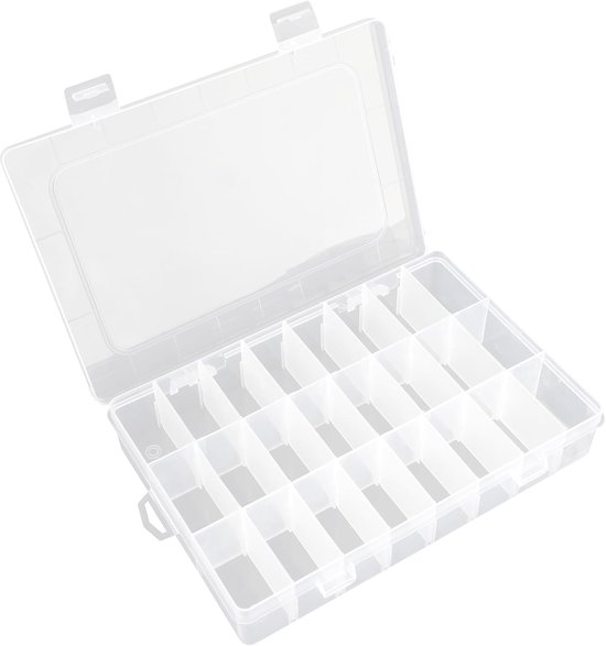 SNQ Opbergdozen - Plastic opbergdozen - 24 compartimenten Plastic ...