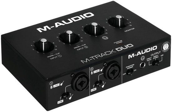 M-AUDIO M-Track Duo USB Audio-interface Crystal voorversterker 16 bit ...
