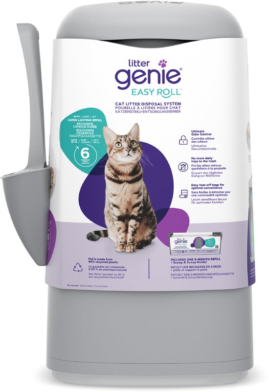 LITTER GENIE Easy Roll Kattenbak Container - Afvalemmer Met Geurfilter ...