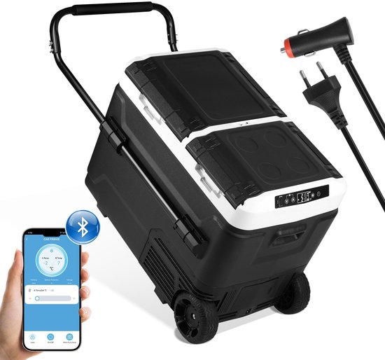 Elektrische Koelbox - 50 Liter - Compressor Koelbox - DC 12V/24V, AC 100~240V voor... | bol