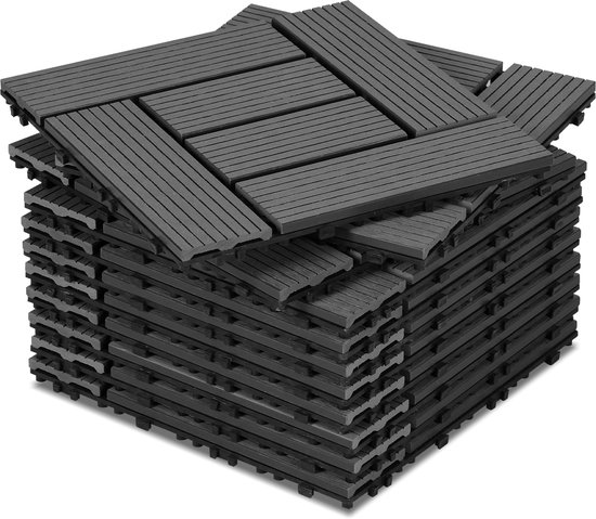 Terrastegels WPC Vlondertegels - 11 Stuks Mozaïek - 30 x 30 cm 1 m² - WPC Composiet... | bol