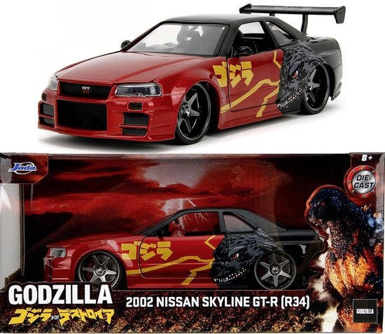 NISSAN Skyline GT-R R34 2002 Godzilla model JADA 1:24 | bol