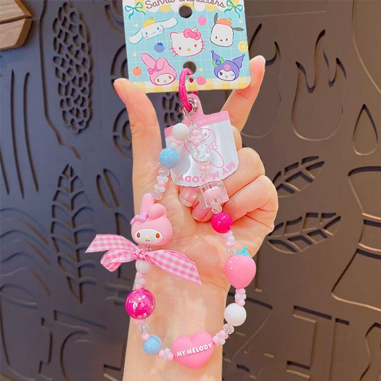 Sanrio My Melody Fruit Series Sleutelhanger & Telefoonkoord – Aardbei ...
