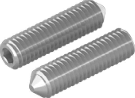 RVS stelschroef met kegelpunt A2 M4x4 mm per 10 stuks | bol