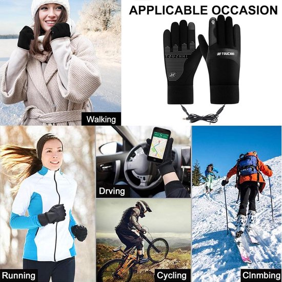 Gants chauffants avec fonctionnalité tactile pour hommes et femmes | bol