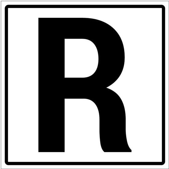 Letter R sticker - 10 x 10 cm | bol