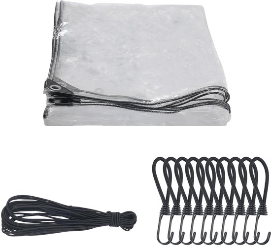 Transparant zeil 2 x 2 m - veelzijdig bescherming - 1 stuk | bol