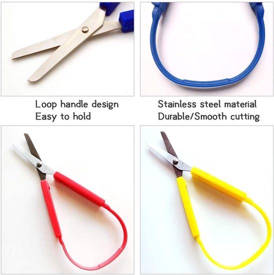 Adaptive Easy Grip Loop Handle Schaar 3 Stuks - Voor Kinderen - Met ...