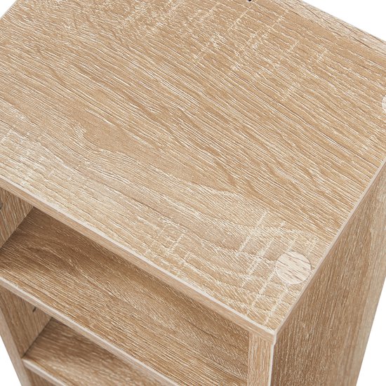 CD DVD kast Tynset vakkenkast met 12 vakken 175x20x20 cm sonoma eiken ...